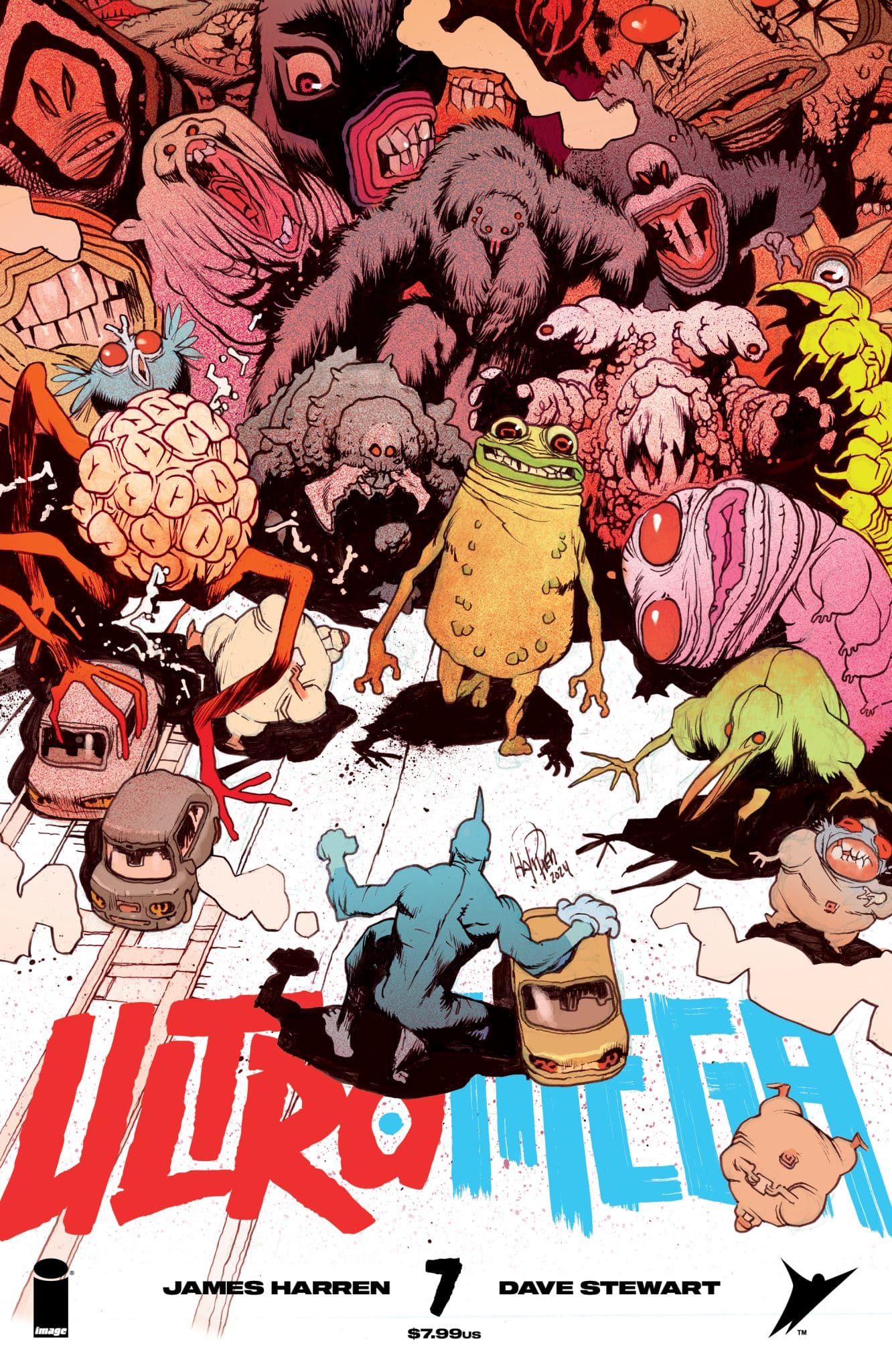 Your First Look at the Kaiju Beatdown in Ultramega #7 by James Harren ...
